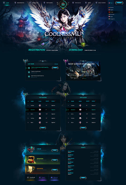 Game Website Templates, Gaming Themes, HTML5 Templates, PSD Layouts