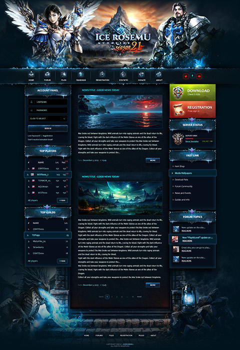 Game Website Templates, Gaming Themes, HTML5 Templates, PSD Layouts