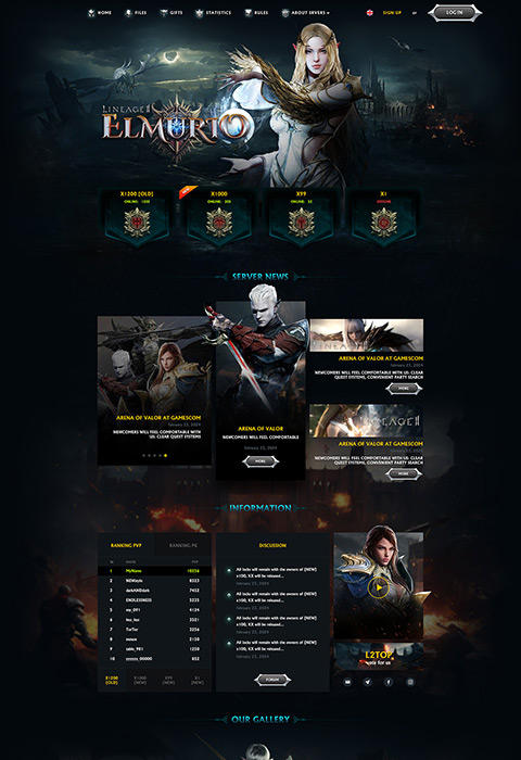 Game Website Templates, Gaming Themes, HTML5 Templates, PSD Layouts