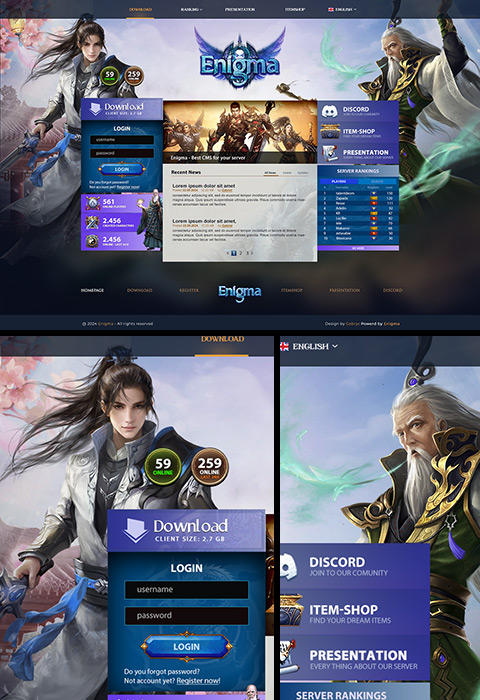 Game Website Templates, Gaming Themes, HTML5 Templates, PSD Layouts
