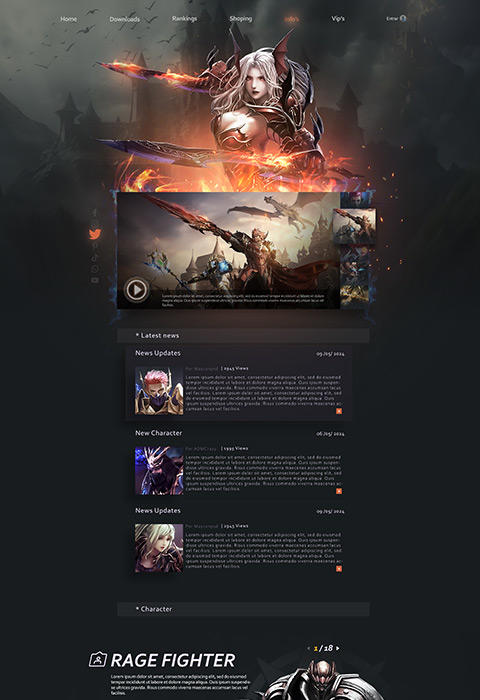 Game Website Templates, Gaming Themes, HTML5 Templates, PSD Layouts