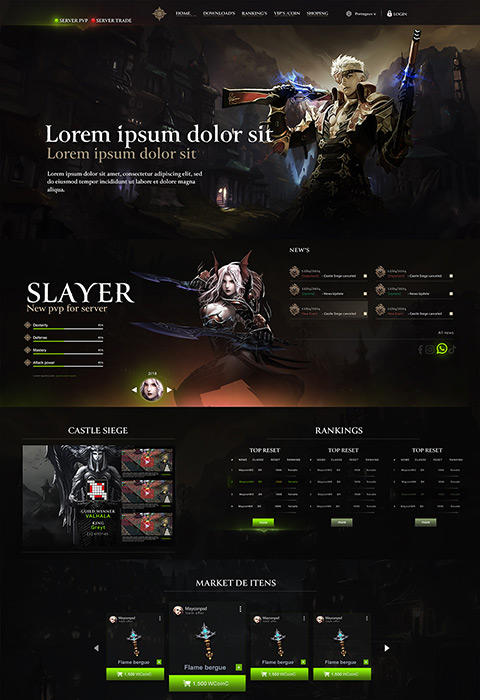 Game Website Templates, Gaming Themes, HTML5 Templates, PSD Layouts