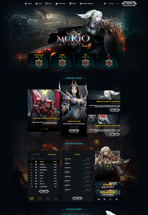 Game Website Templates, Gaming Themes, HTML5 Templates, PSD Layouts