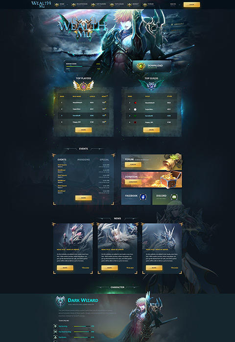 Game Website Templates, Gaming Themes, HTML5 Templates, PSD Layouts