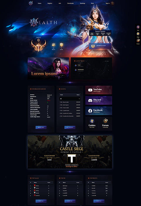 Game Website Templates, Gaming Themes, HTML5 Templates, PSD Layouts